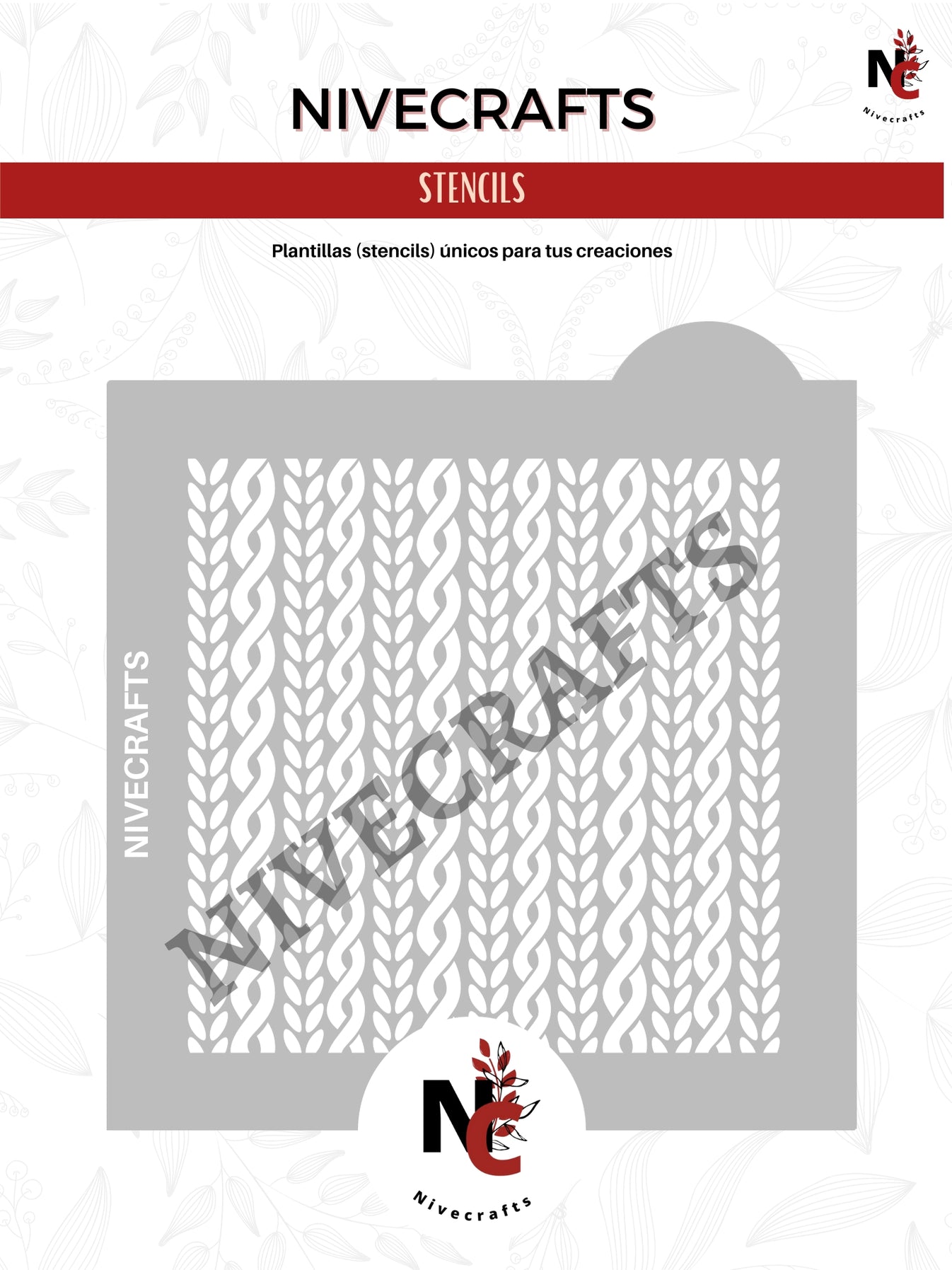 Stencil - Patrón de tela de algodón – Nivecrafts
